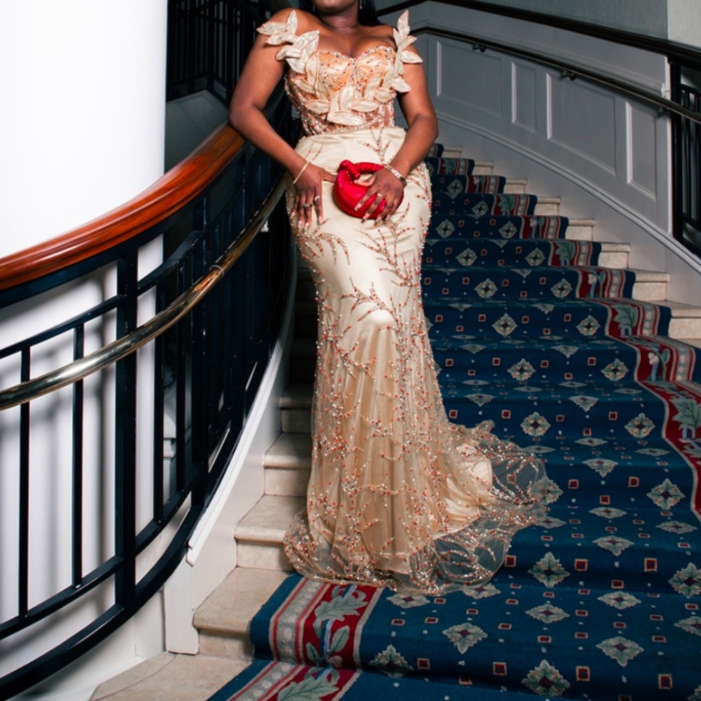 Gold & Cream Prom Dress - Gem